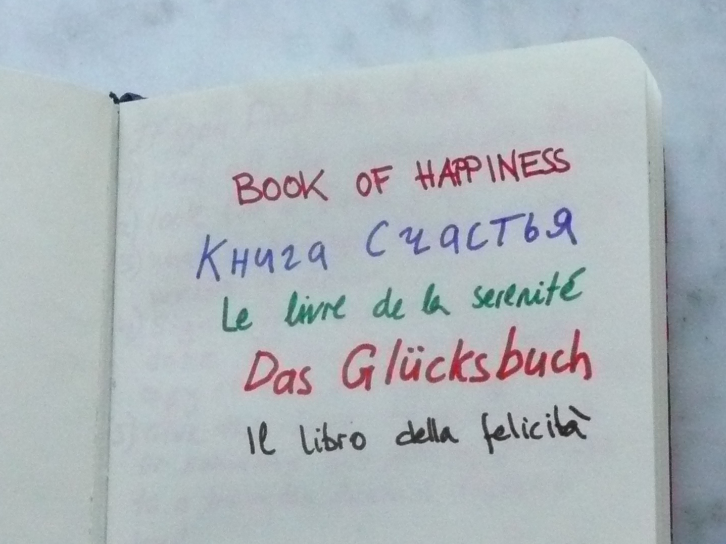 Book Of Happiness – Ideas and Projects